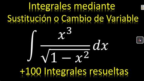 Integrales 100 Integrales Por Sustitución O Cv 70 Integral De X3