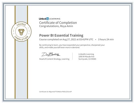 Roya Amin On Linkedin Certificate Of Completion