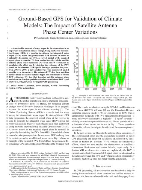 Pdf Ground Based Gps For Validation Of Climate Models The Impact Of