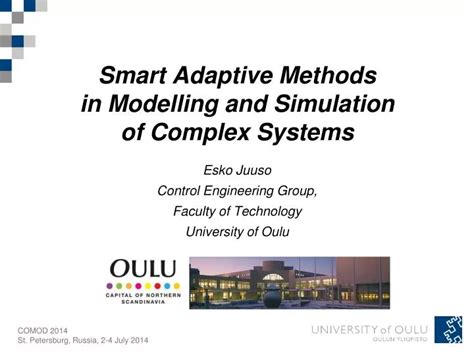Ppt Smart Adaptive Methods In Modelling And Simulation Of Complex