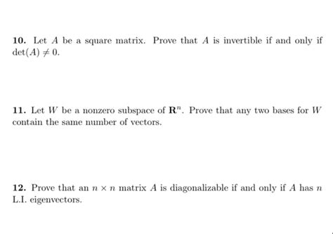Solved Let A Be A Square Matrix Prove That A Is Chegg
