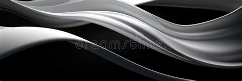 Intertwining Lines And Curves Abstract Shapes In Monochrome Colors Stock Illustration