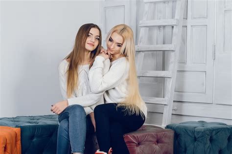 Premium Photo Girls At Home
