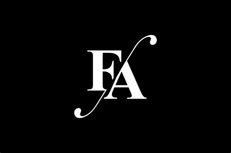 FA Monogram Logo Design By Vectorseller TheHungryJPEG