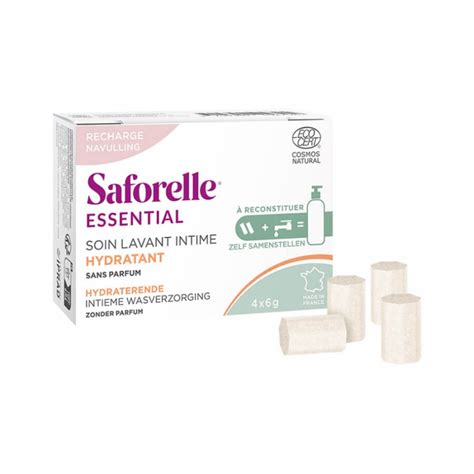 Saforelle Soin Lavant Intime Hydratant Kit à Reconstituer Recharge 4
