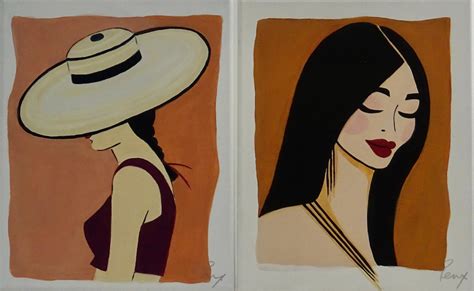 Demure 1 And 2 Acrylic Painting Penny Burton Artfinder