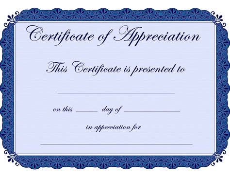 Free Printable Certificate Of Recognition Printable Calendars At A Glance