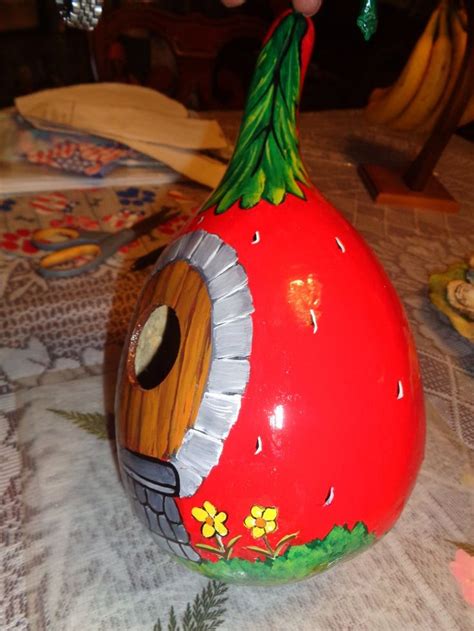 Hand Painted Gourd Birdhouse Etsy Painted Gourds Hand Painted