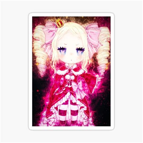 Beatrice Re Zero Fanart Sticker By Spacefoxart Redbubble
