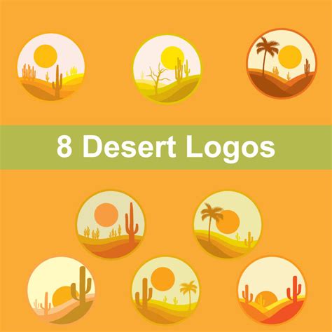 8 Desert Logos Masterbundles