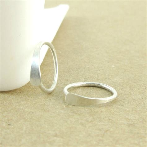 Hammered Sterling Silver Mini Hoops Argentium Silver 18 Gauge Cartilage Earrings Etsy