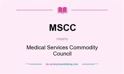 Mscc Medical Services Commodity Council In Undefined By