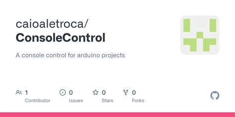 Github Caioaletroca Consolecontrol A Console Control For Arduino Projects