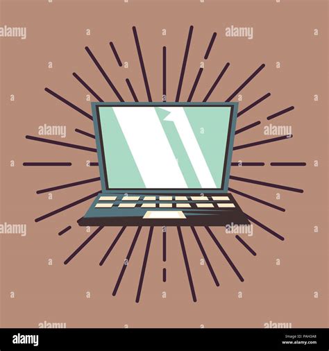 Laptop Keyboard On Vintage Retro Background Vector Illustration Stock Vector Image Art Alamy