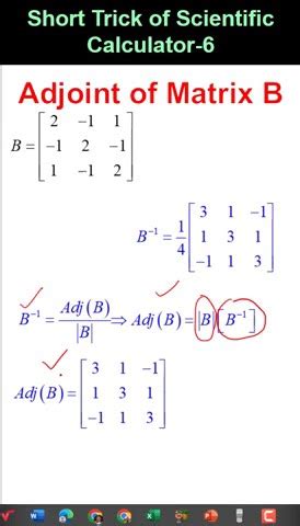 Scientific Calculator Trick Adjoint Of A Matrix Dr Sonendra Gupta YouTube