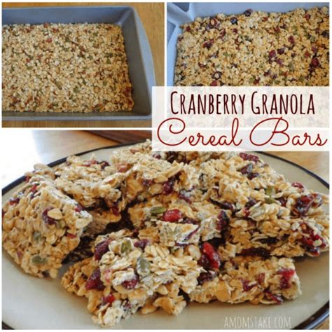 Cranberry Granola Cereal Bar A Moms Take