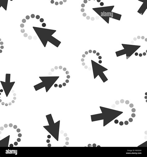 Computer Mouse Cursor Icon Seamless Pattern Background Arrow Vector Illustration Mouse Aim