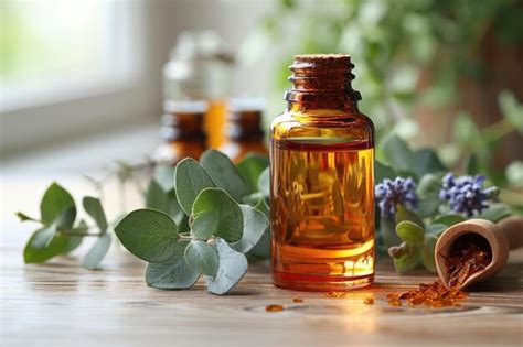 Premium Photo Eucalyptus Oil Extract With Isolated Table Professional