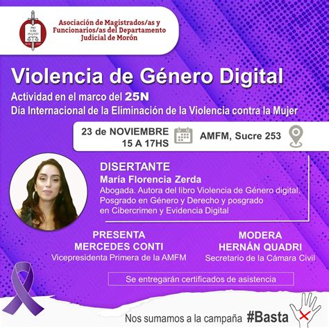 de noviembre hs Charla sobre Violencia de Género Digital Asociación de Magistrados y
