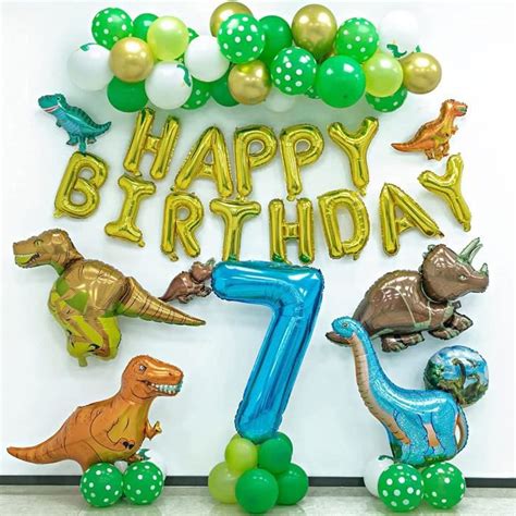 XXL Anniversaire Dinosaure Décorations Anniversaire Dinosaure 7 An
