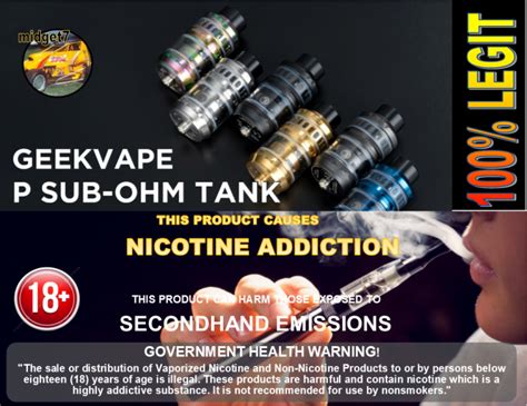 Geekvape P Sub Ohm Tank Atomizer Lazada Ph