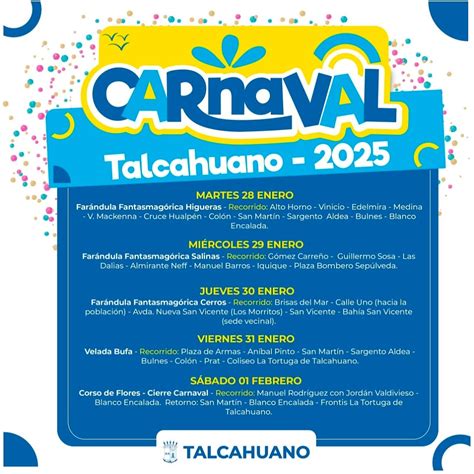 Carnavaldetalcahuano Así Queda La Programación Actualizada Para El