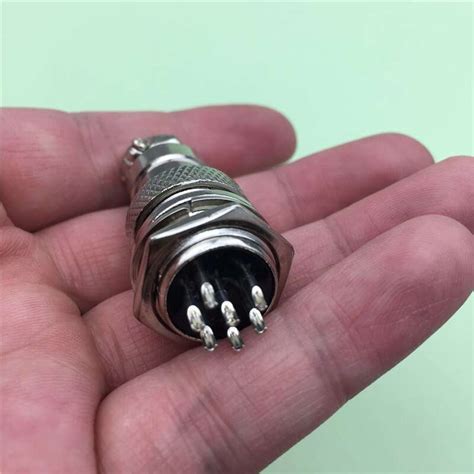 1set Gx16 7 Pin Male Andfemale Diameter 16mm Wire Panel Connector L75