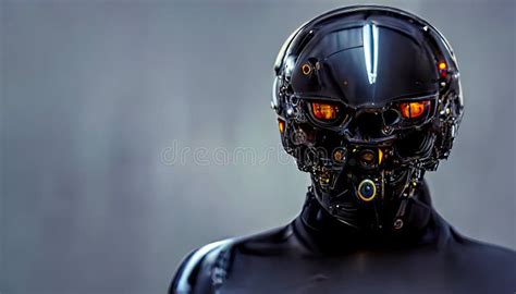 Robots Futuristic Interpretation Future 2025 Illustration Stock