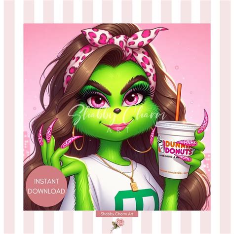 Grinch Wall Art Pink Grinch Grinch Download Pink Grinch Etsy Wall Art Female Art Art