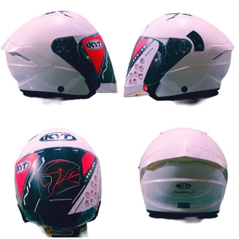 Jual Helm Kyt Nfj Solid White 100 Original Sni Dot Shopee Indonesia