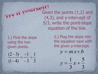 Finding Point Slope Equations PPT