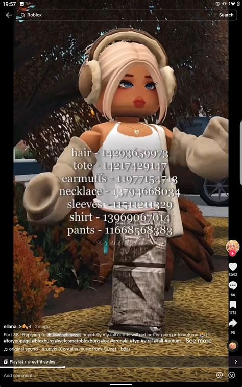 Berry Avenue Roblox Outfit Codes ️ Coding Fall Decal Y2k Fall