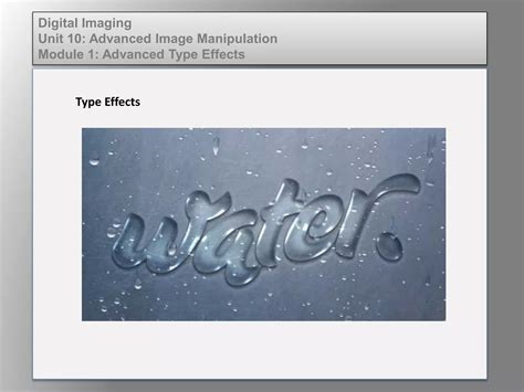 dig imag unit 10 module 1 advanced type effects ppt