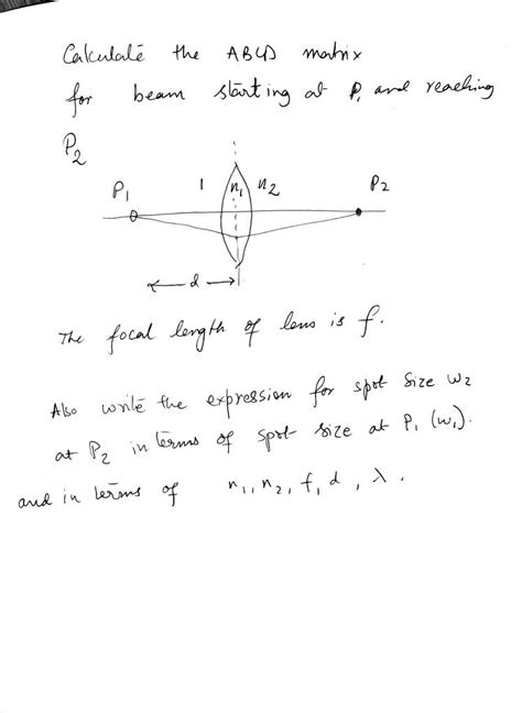 Solved Calculate The Abcd Matrix Of The System And The Write