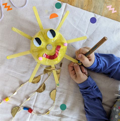 Upcycling Windspiel Basteln Schnipsel Kiste