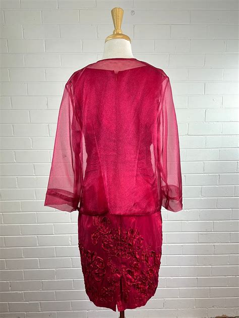Adrianna Papell New York Dress And Jacket Set Size 10 Knee Lengt