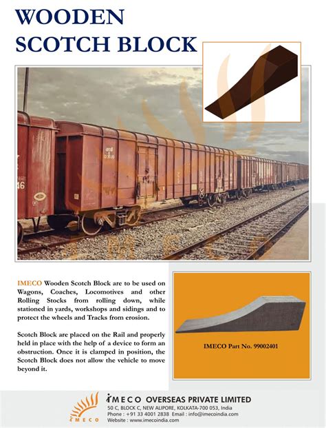 Railwaytrack Laying Scotchblock Wooden Lowcost Brakesystem Imeco Overseas P Limited