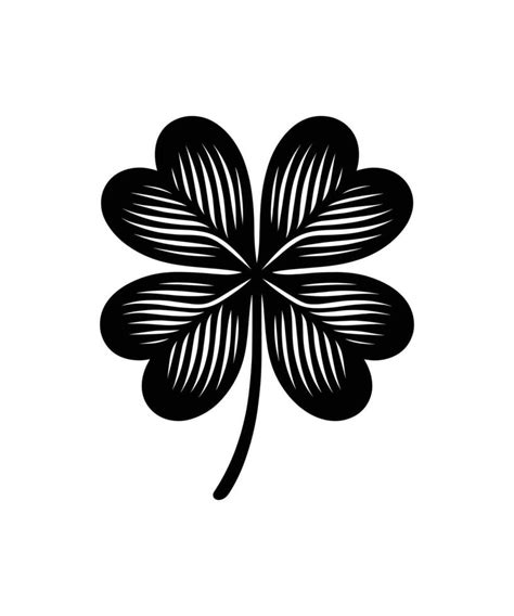 Four Leaf Clover Silhouette Vector Illustration Design 36469495 Vector