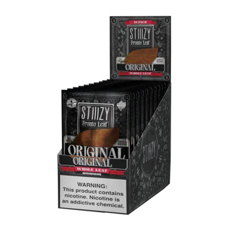 Stiiizy Fronto Whole Leaf Tobacco Wrap 1ct Display Of 10