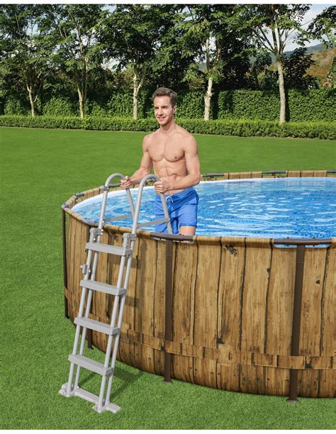 Wzmocniony basen ogrodowy na stelażu Bestway Power Steel Swim Vis