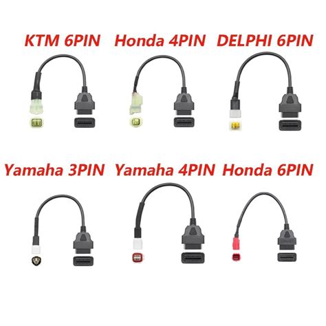 Yamaha And Honda And Ktm Motorcycle 3pin 4pin 6pin To 16pin Port Obd 2 Obd2