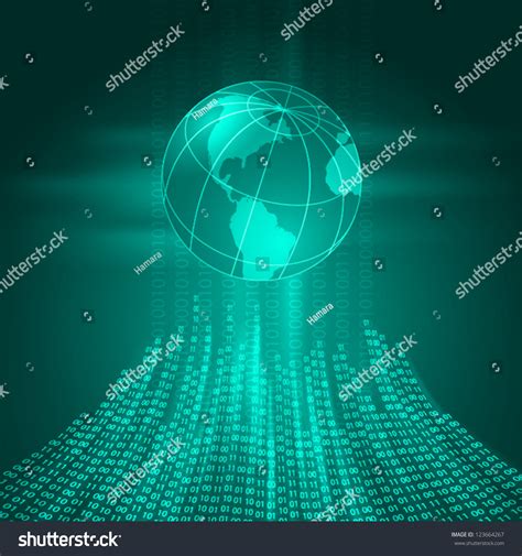 Stream Binary Code Earth Terrestrial Globe 스톡 벡터로열티 프리 123664267 Shutterstock