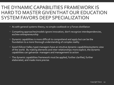 Dynamic Capabilities As Workable Systems Theory Ppt