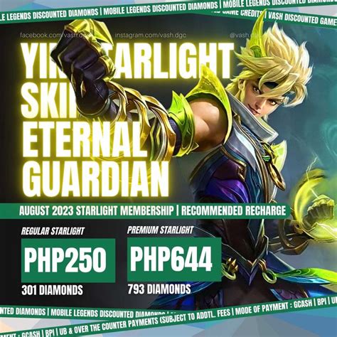 August Starlight Membership Is Now Available Order Your Diamonds Now Mobilelegends Mlbb