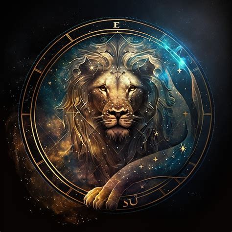 Signes Astrologiques Du Zodiaque Du Lion Horoscope Lion Photo Premium