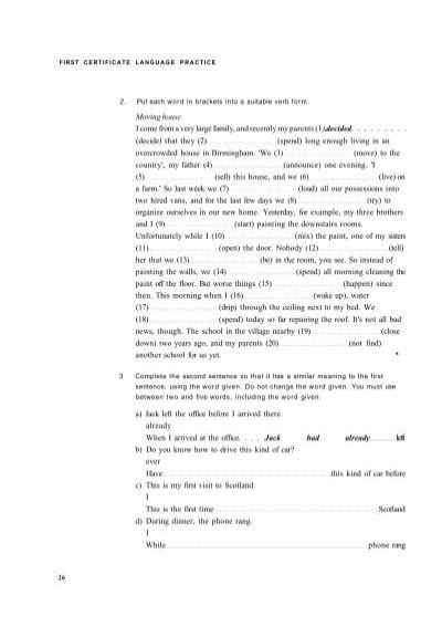 First Certificate Languag