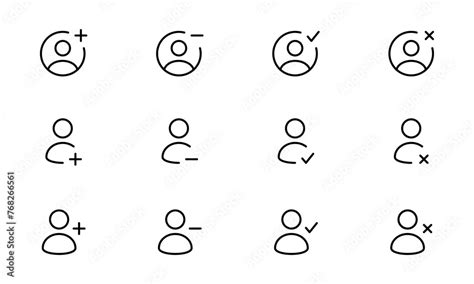 add and remove user icons person icons with plus and minus symbols