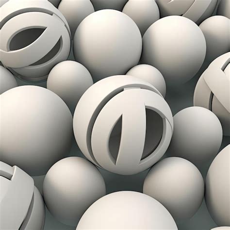 Premium Ai Image Highly Rendering Of White Spheres In White Background
