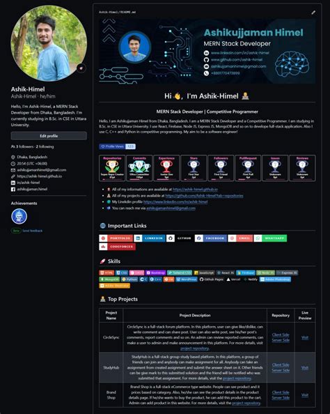 Github Mernstack Mernstackdevelopment Webdevelopment Ashikujjaman