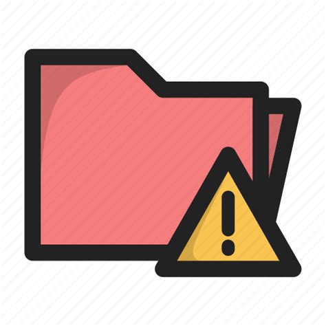 delete error folder package warning icon download on iconfinder